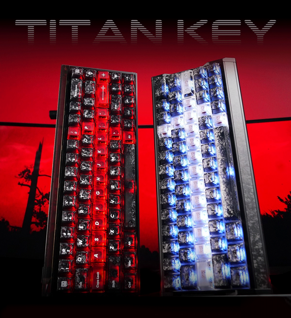 The Sword in the Stone Carbon Fiber Keycaps | Titan Nation