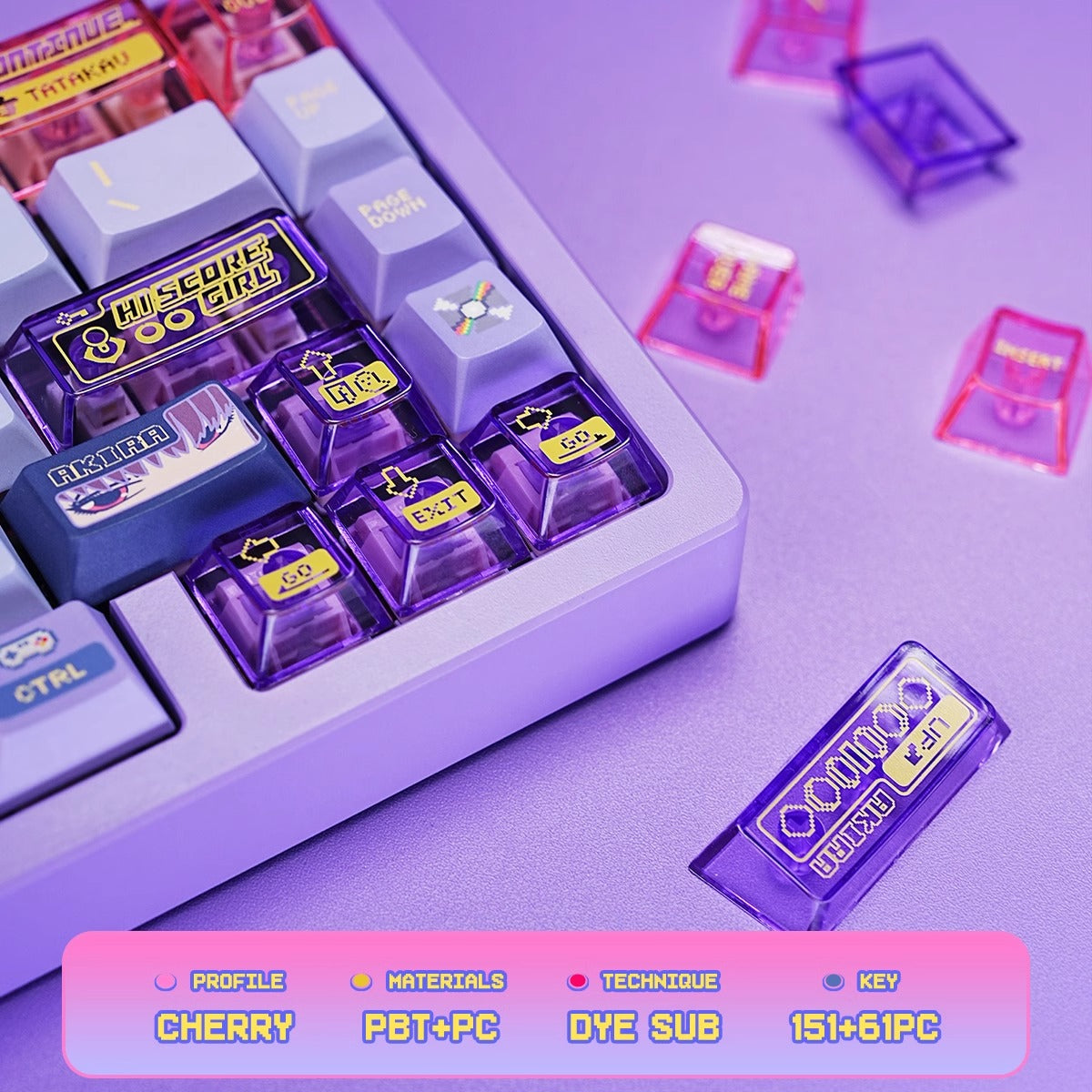 Titan Nation —— High Score Girl Anime PCPBT Keycaps Set
